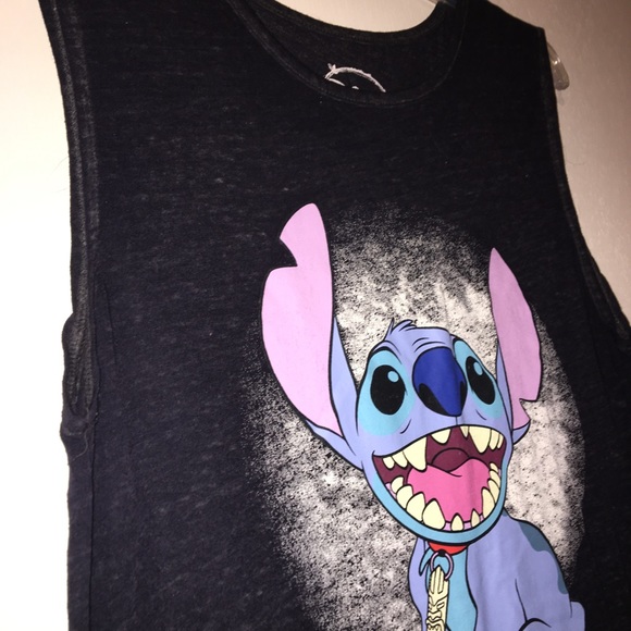 Disney | Tops | Disney Stitch Muscle Tee | Poshmark